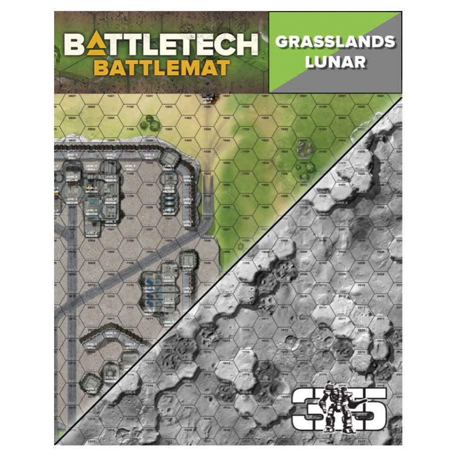 BattleTech: BattleMat (34″ x 22″) – Grasslands / Lunar – Dice Age Games