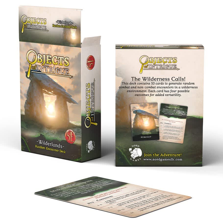DnD 5E: Objects of Intrigue – Wilderlands, Random Encounter Deck – Dice ...